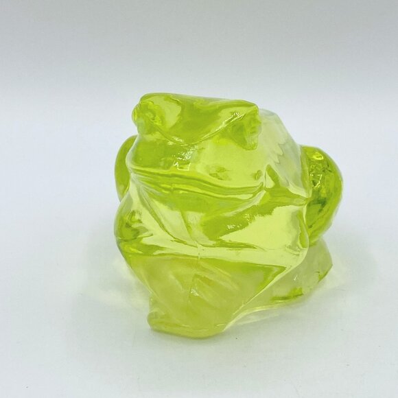 Fenton | Art | Fenton Uranium Frog Vaseline Yellow Clear Glass Figurine ...